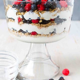Berry Yogurt Parfait Trifle Recipe - Cookin Canuck - Healthy Brunch Recipe