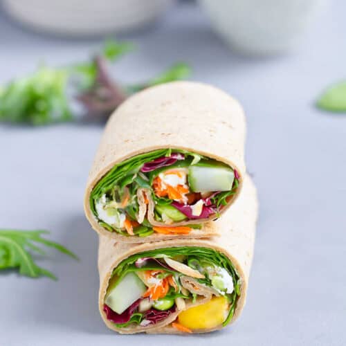 Edamame Hummus Veggie Wrap Recipe - Cookin Canuck