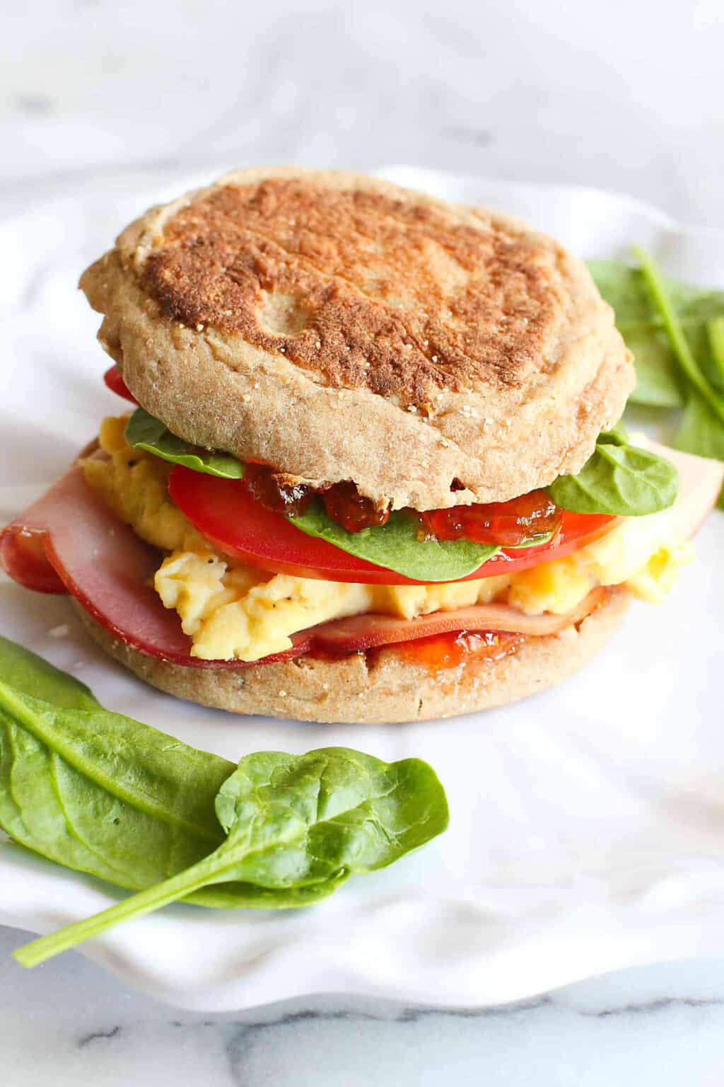 English Muffin Breakfast Sandwich With Pepper Jelly Cookin Canuck English Muffin Breakfast Sandwich With Pepper Jelly Cookin Canuck