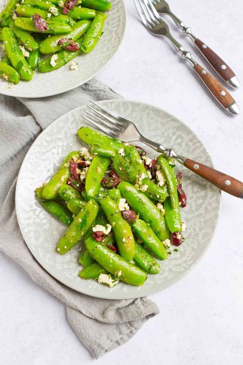Greek Sugar Snap Peas Recipe - Cookin Canuck - Easy Side Dish
