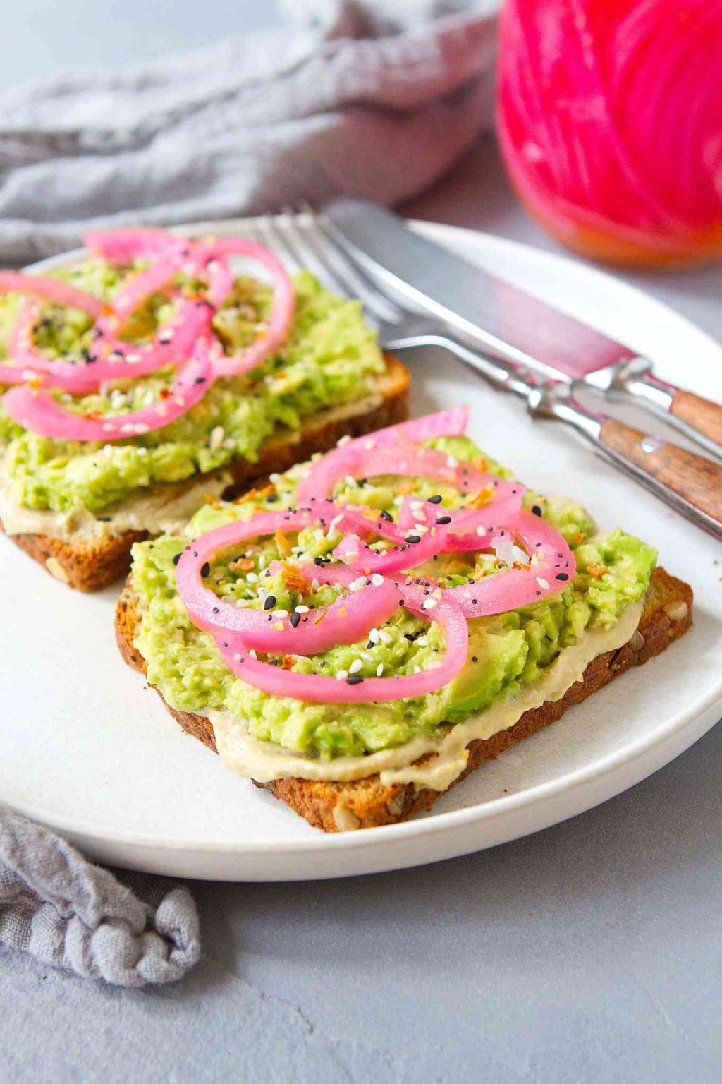 Vegan Avocado Toast with Hummus - Cookin Canuck